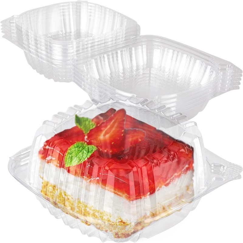 Disposable Plastic To Go Containers With Clear Lids Fancy Hinged Top ...