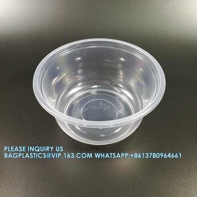920ml Round Microwavable Plastic Disposable Soup Rice Bowls Restaurant ...