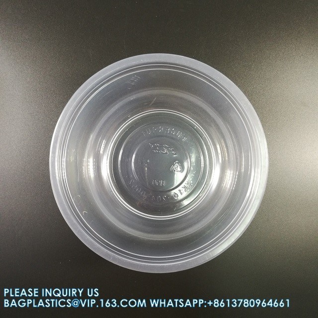 920ml Round Microwavable Plastic Disposable Soup Rice Bowls Restaurant ...