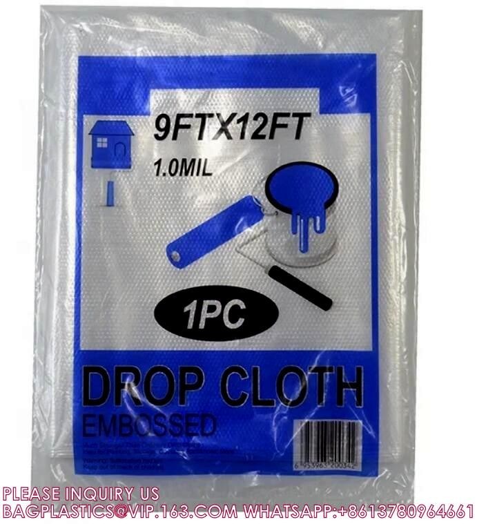 HDPE/LDPE Plastic Cover Sheets For Painting Custom Made Drop Sheet dust ...