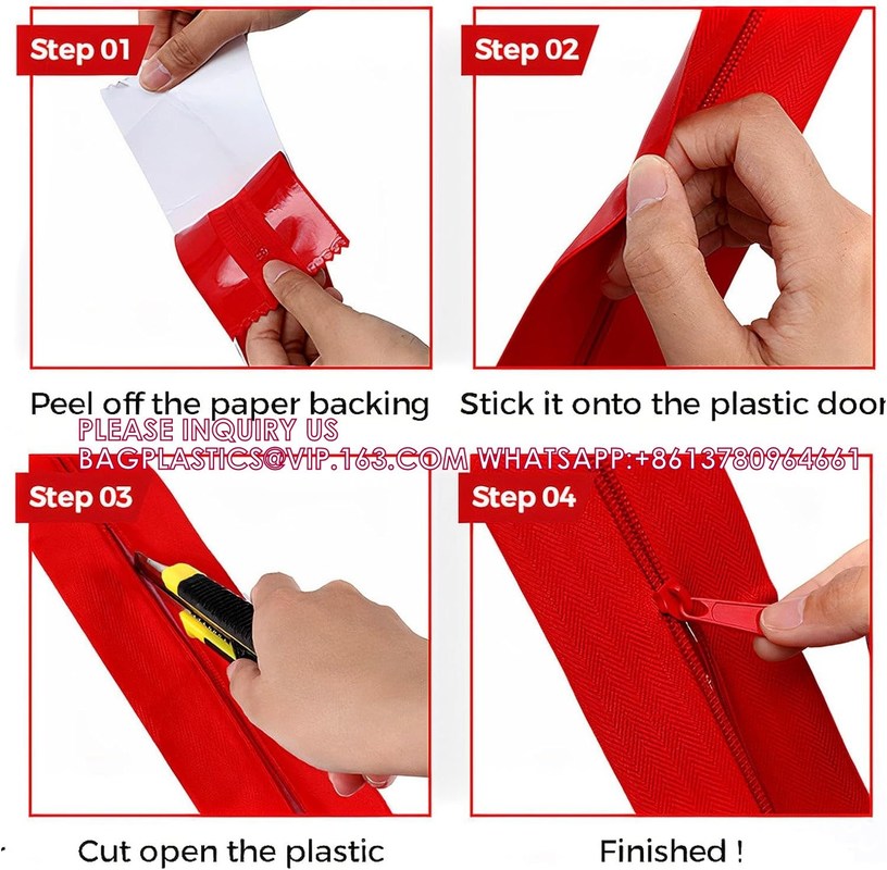 Peel And Stick Zipper - Heavy Duty - Dust Barriers, Construction ...